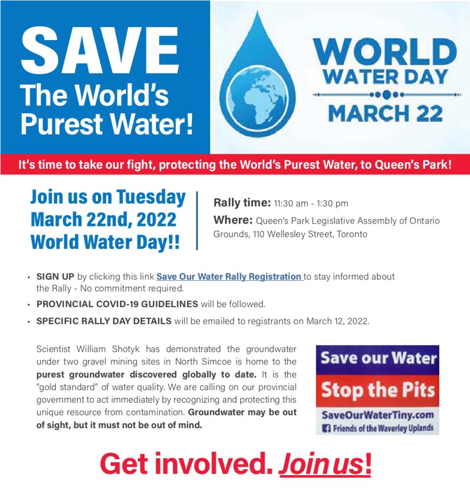 Save Our Water Rally – The Tiny Cottager Online
